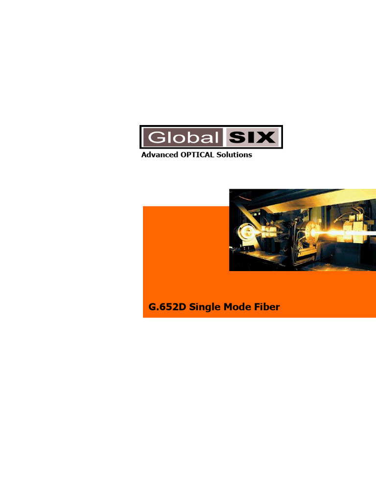 G.652D Single Mode Fiber Specifications | PDF | Optical Fiber ...
