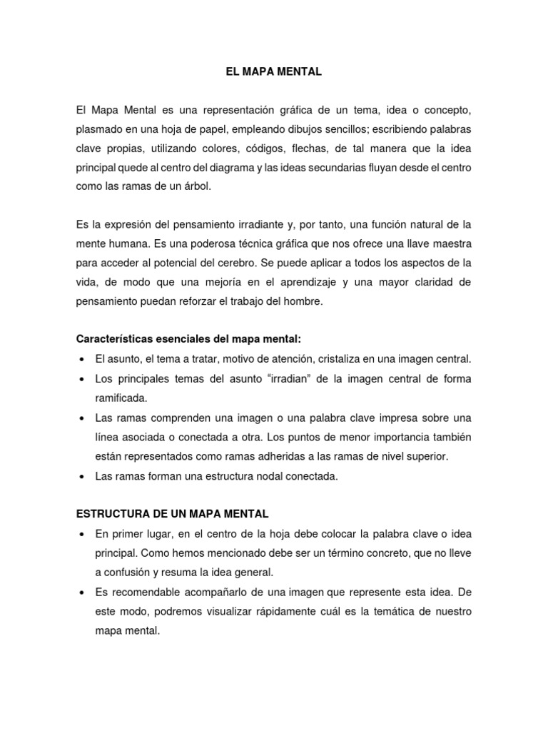 Mapa Mental del Pensamiento Irradiante | PDF | Mente | Pensamiento