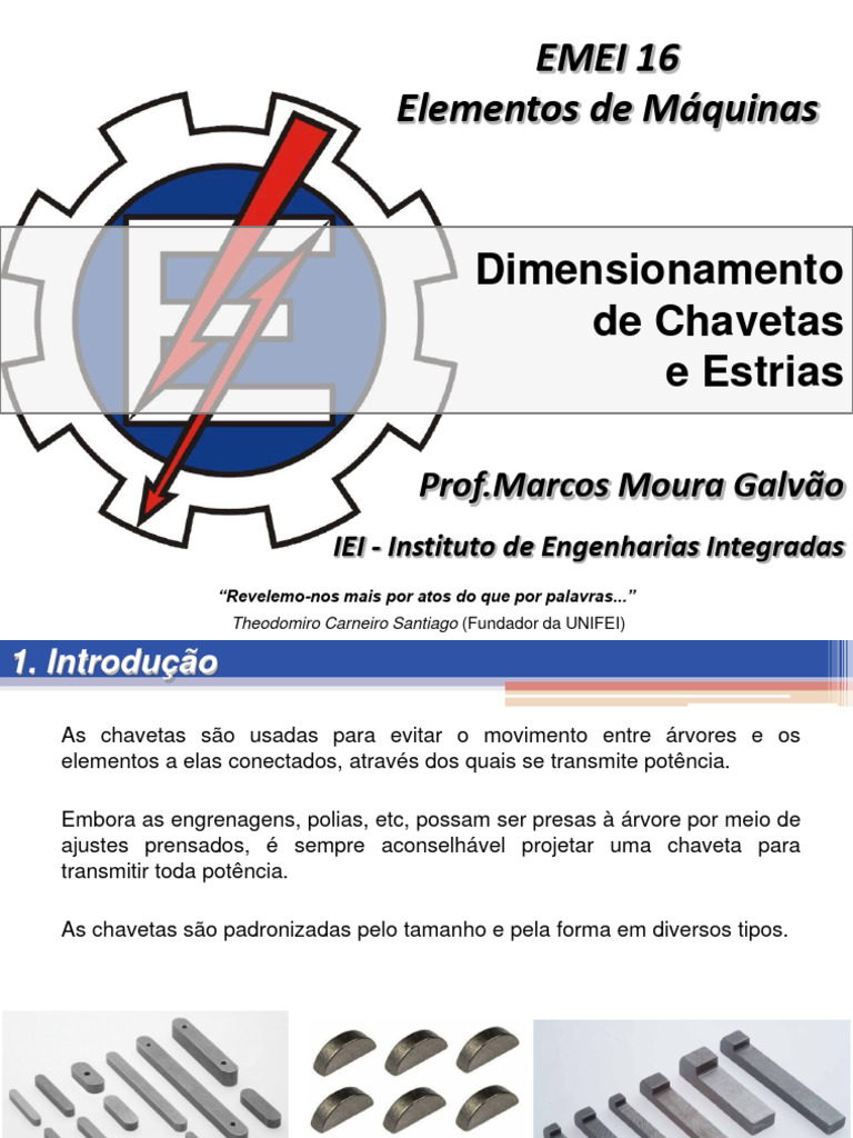 Capítulo 2 - Dimensionamento de Chavetas e Estrias-Rev1 | PDF ...