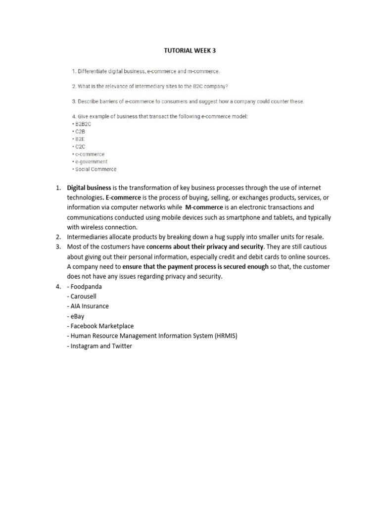 TUTORIAL WEEK 3 (Isp530) | PDF