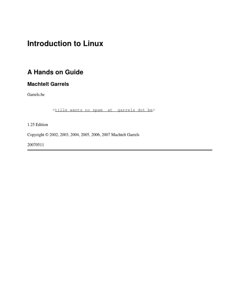 Introduction To Linux | PDF