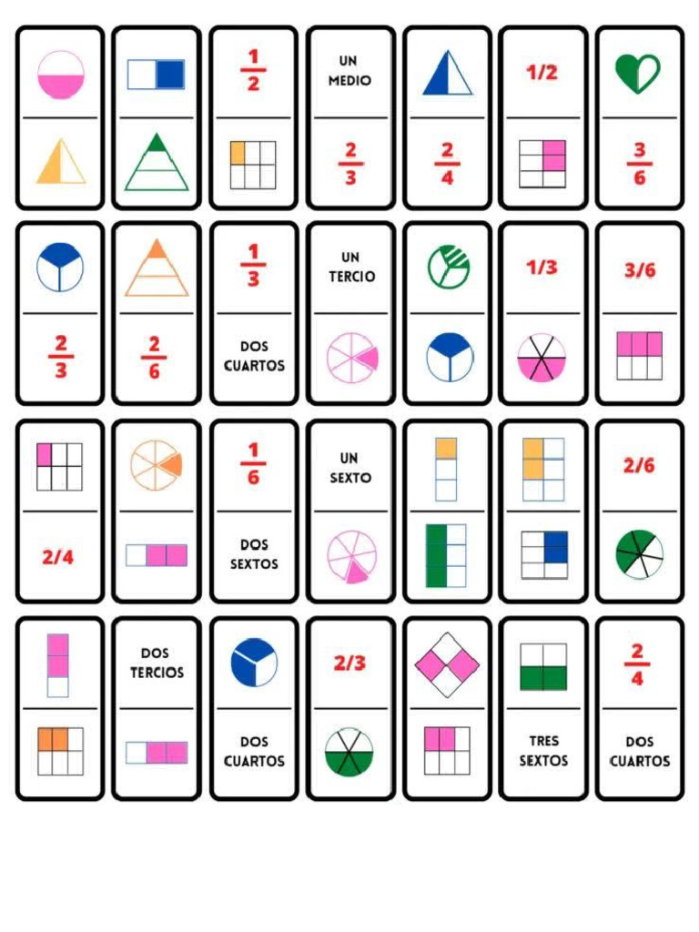 Domino de Fracciones | PDF
