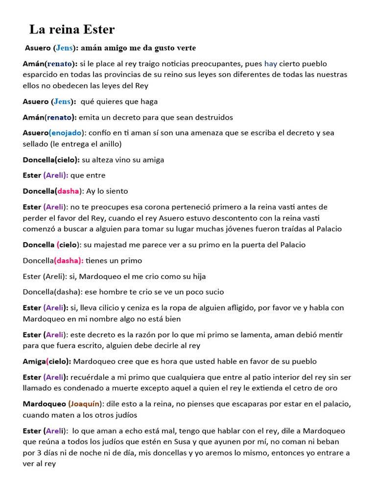La Reina Ester | PDF | Esther