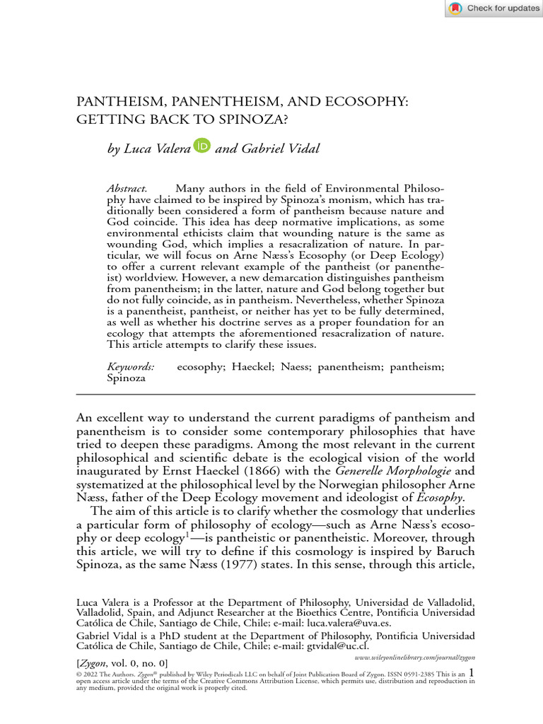 Pantheism Panentheism Ecosophy | PDF | Pantheism | Monism