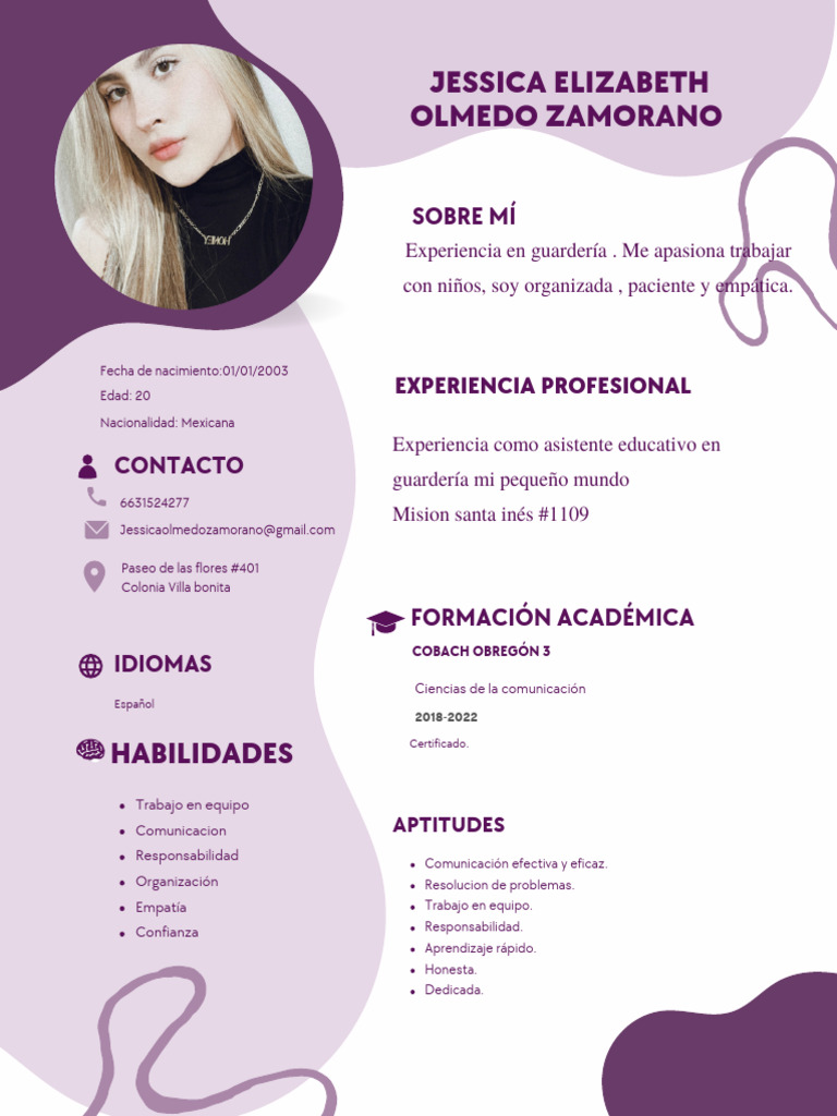 CV Jessica Olmedo | PDF