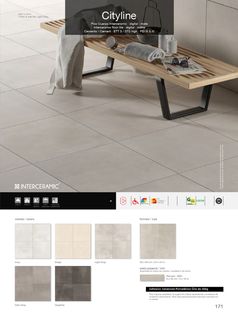 Interceramic CILN Cityline MXHoja de Catalogo-004946 | PDF
