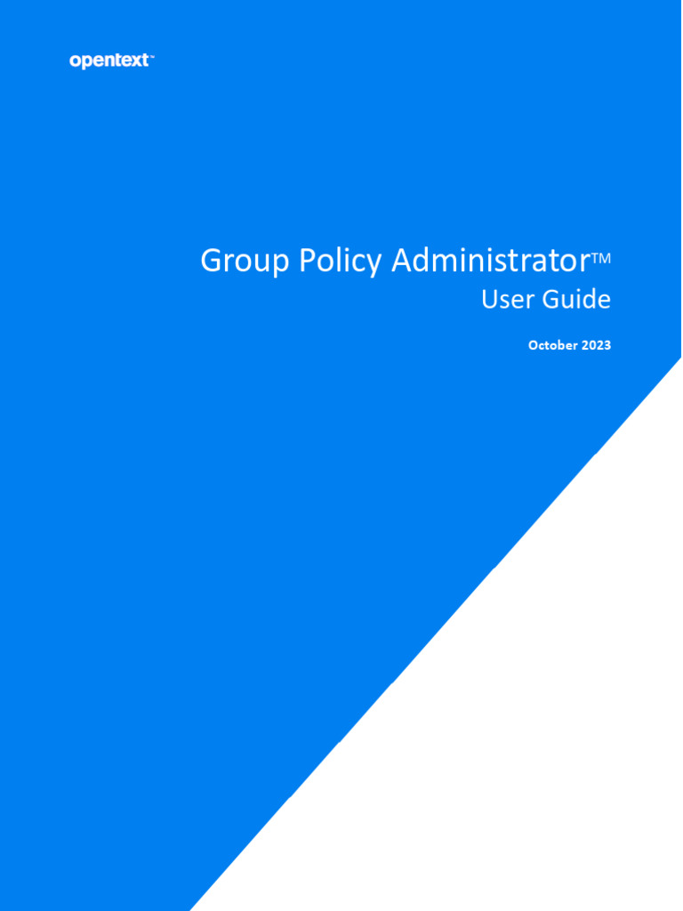 Group Policy Administrator: User Guide | PDF | Group Policy | Information Technology