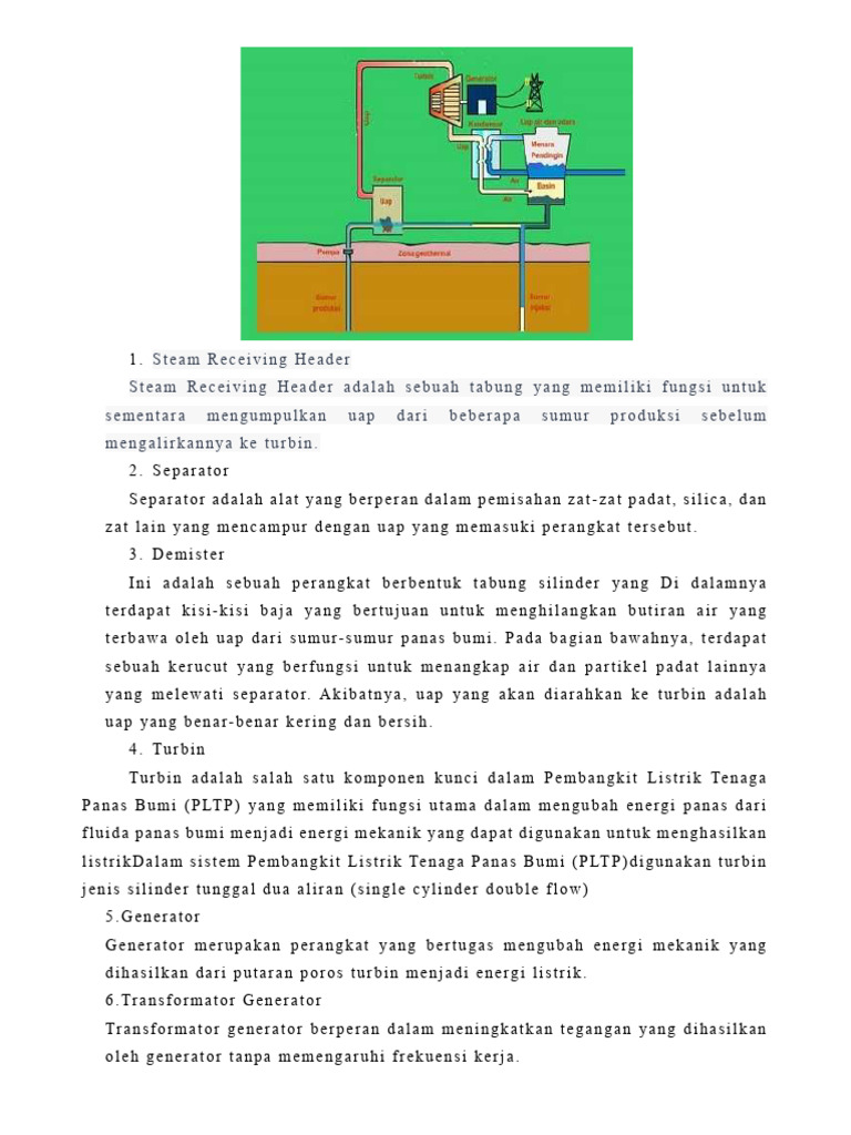 Komponen Utama Pada PLTP | PDF
