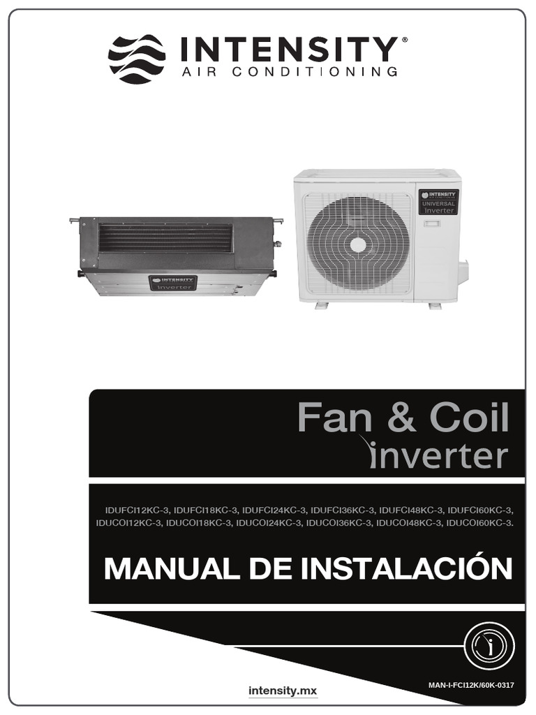 Manual de Instalacion Fan Coil Inverter - 24k 36k 48k y 60k | PDF
