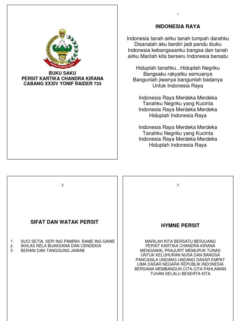 Buku Saku Persit KCK Cab Xxxiv | PDF