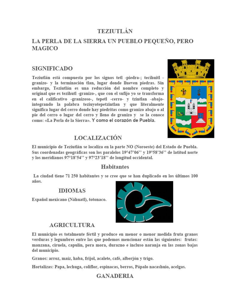 Teziutlán: Historia y Atractivos Turísticos | PDF | Hernán Cortés ...