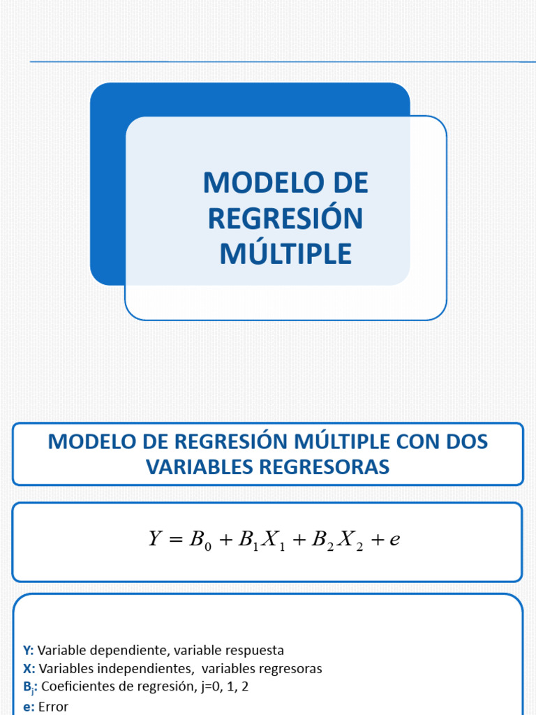 Analisis Regresion Multiple | PDF | Regresión lineal | Análisis de regresión