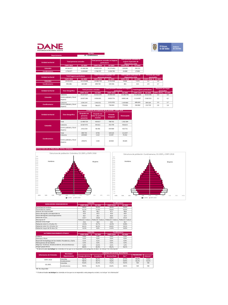 Censo DANE | PDF | Colombia | Comunidad andina