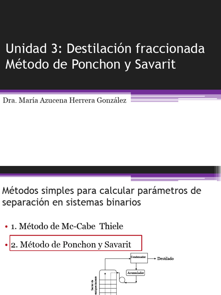 Método Ponchon-Savarit en Destilación | PDF | Vapor | Destilación
