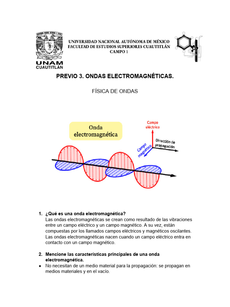 Previo 3 | PDF | Corriente eléctrica | Olas