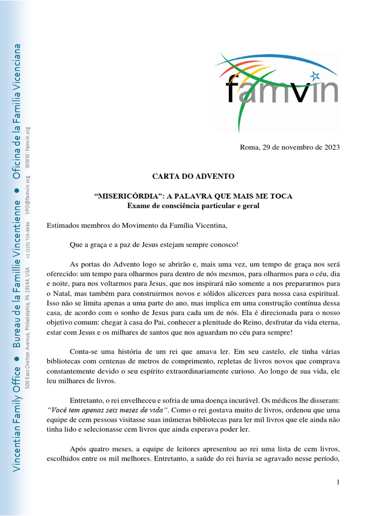 Reflexões de Advento e Misericórdia | PDF | Amor | Oração
