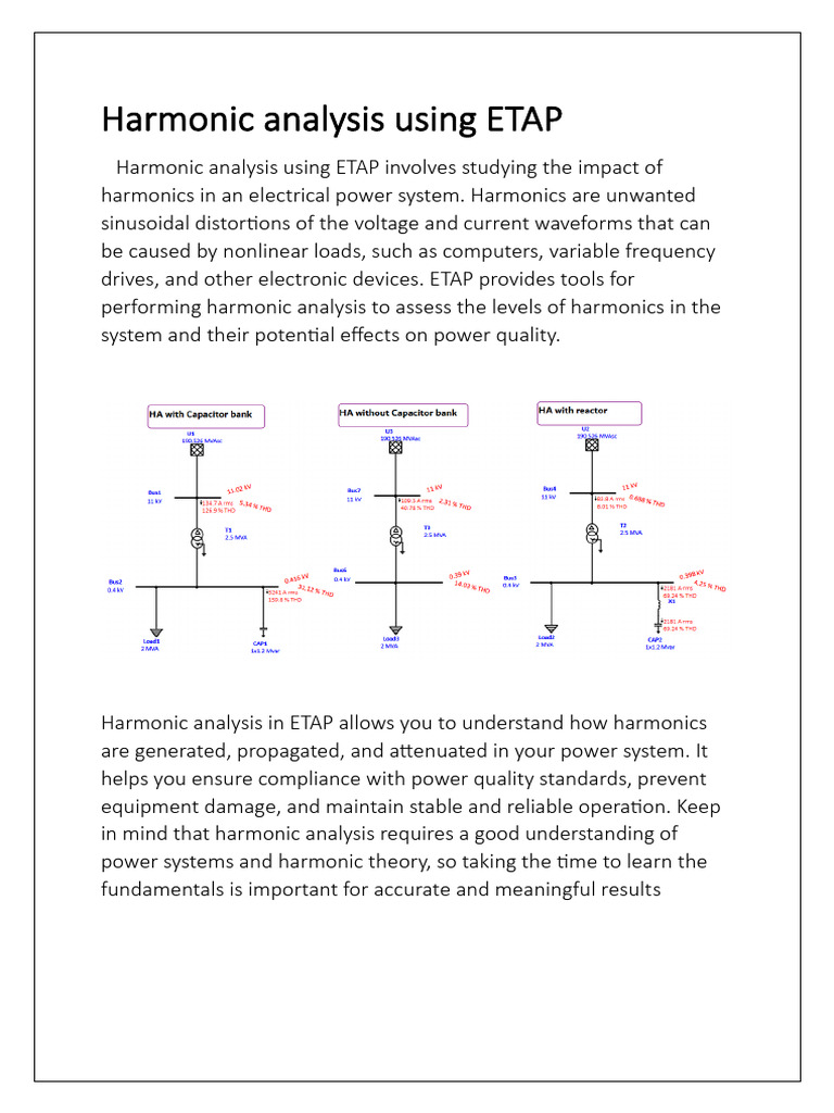Harmonic Analysis Using ETAP | PDF | Distortion | Materials Science
