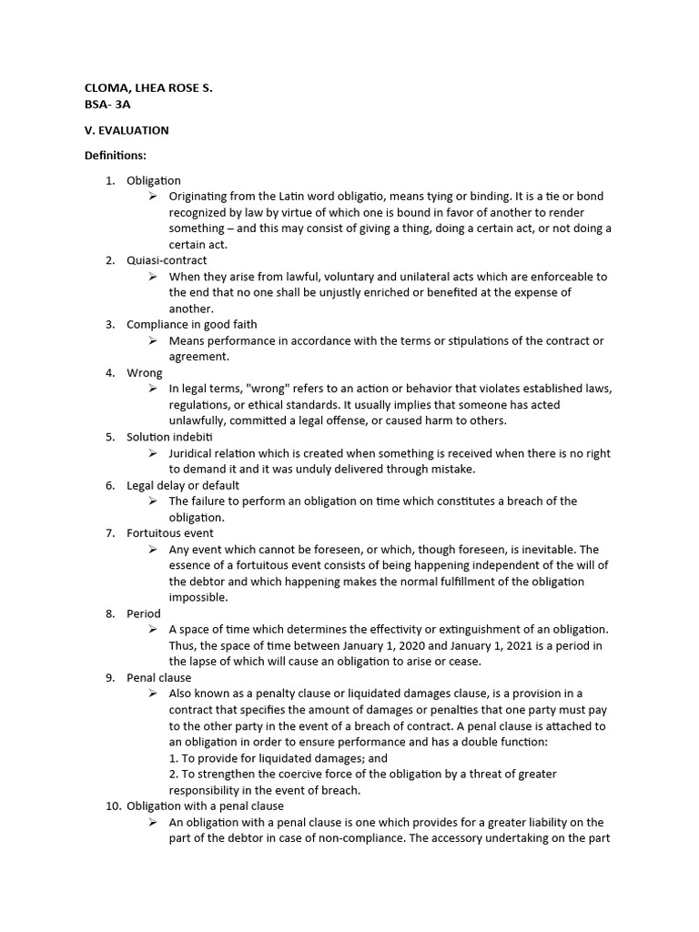 Bus. Law | PDF | Law Of Obligations | Damages