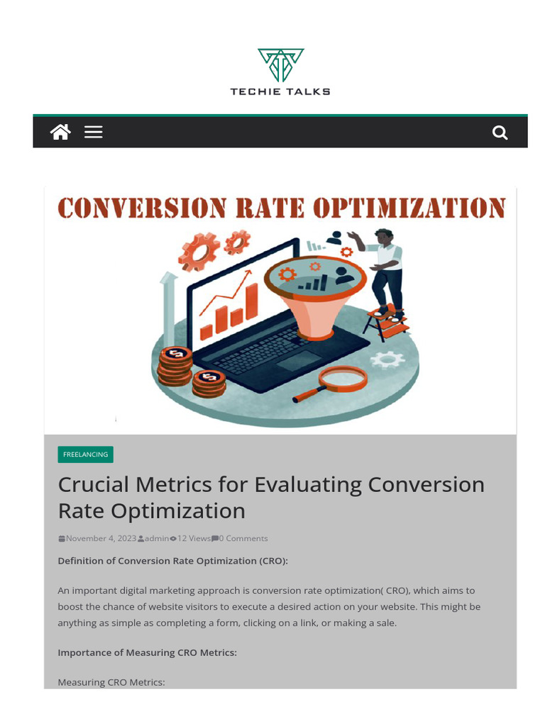Conversion Rate Optimization | PDF | Performance Indicator | Return On Investment
