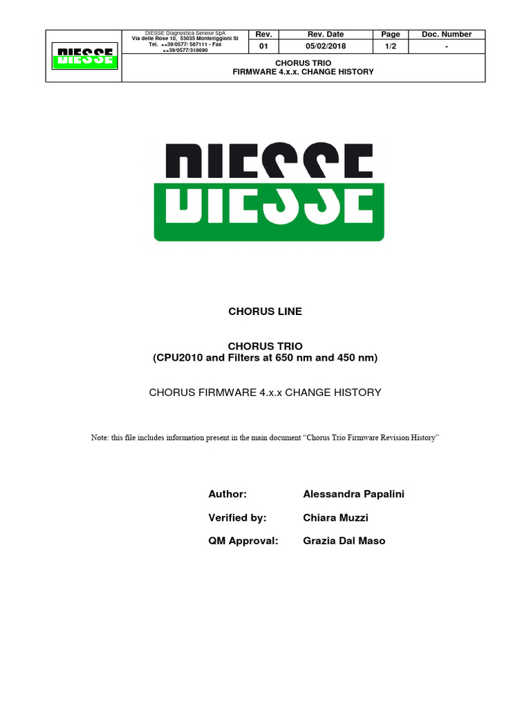 Chorus Trio Firmware Update Log | PDF | Computer Hardware | Computer Science