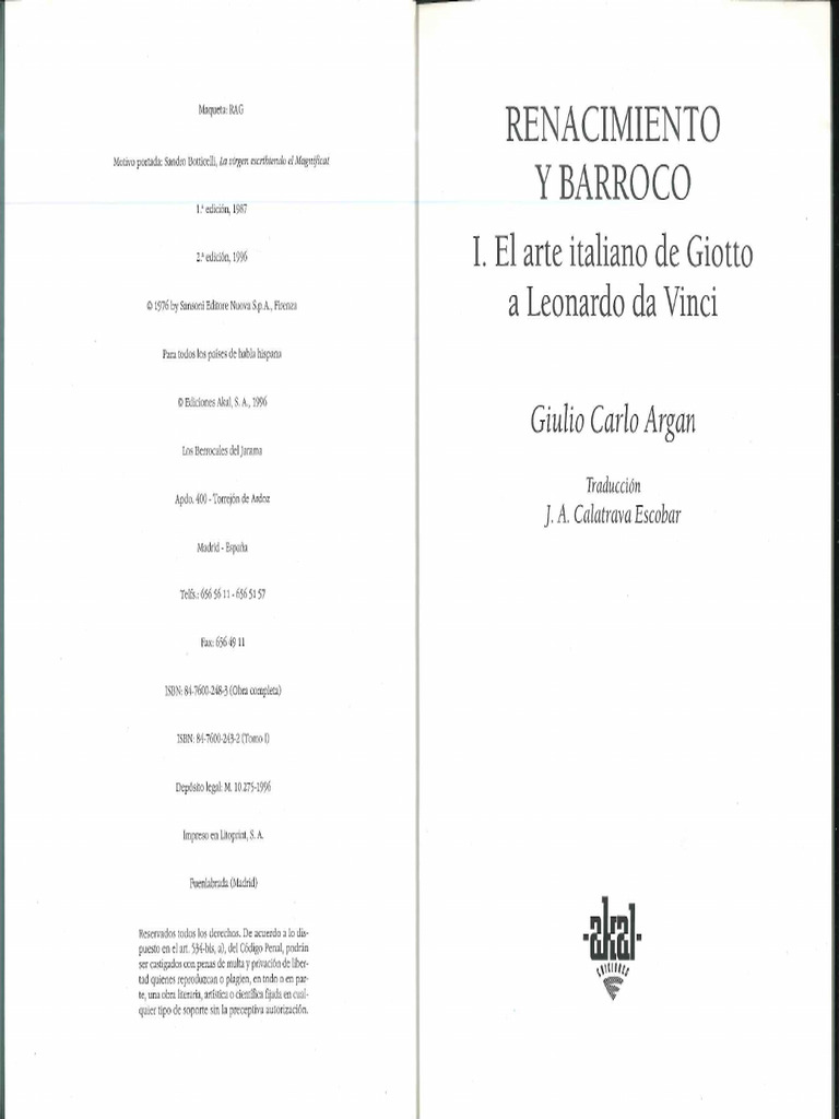 Argan, Giulio Carlo. - Capitulo 3 | PDF