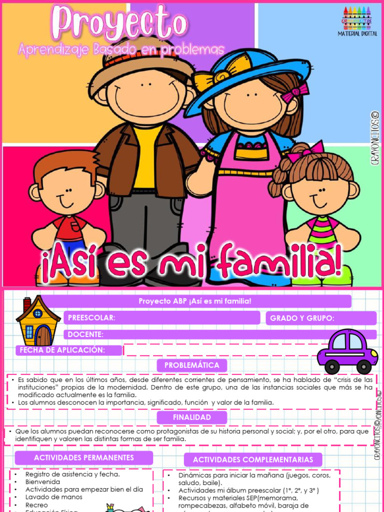 P. Así Es Mi Familia | PDF | Educación de la primera infancia | Familia
