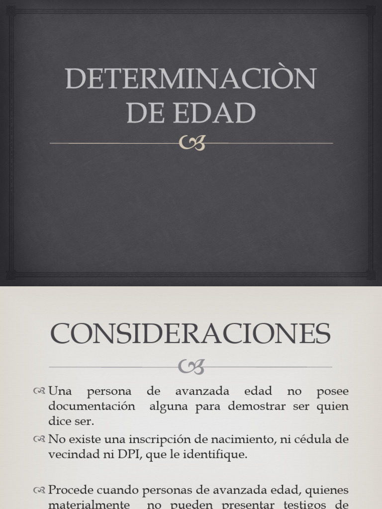 Determinaciòn de Edad | PDF