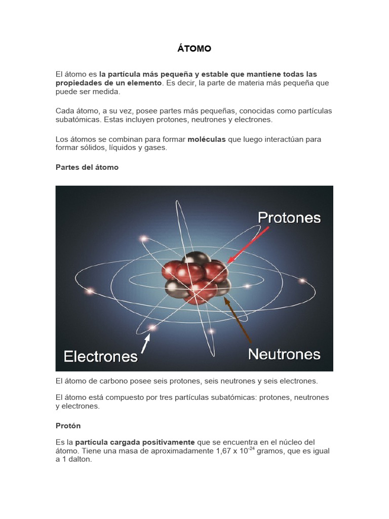 Atomo 3 | PDF | Átomos | Núcleo atómico