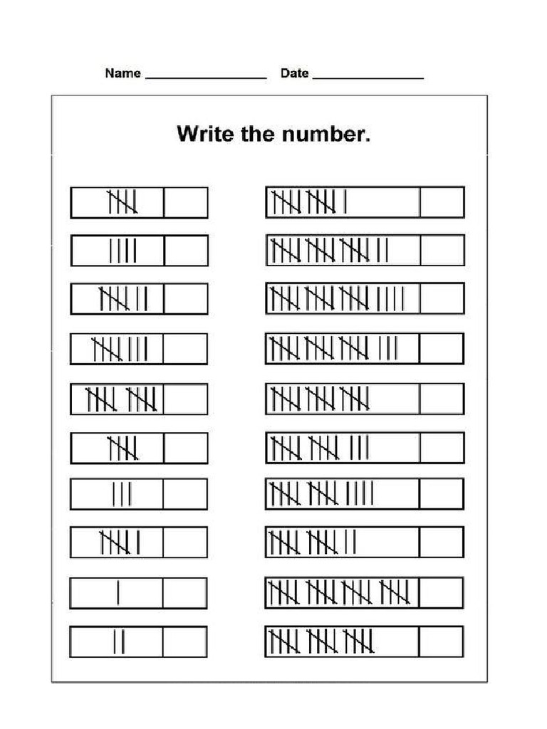 Write The Tally Numbers | PDF