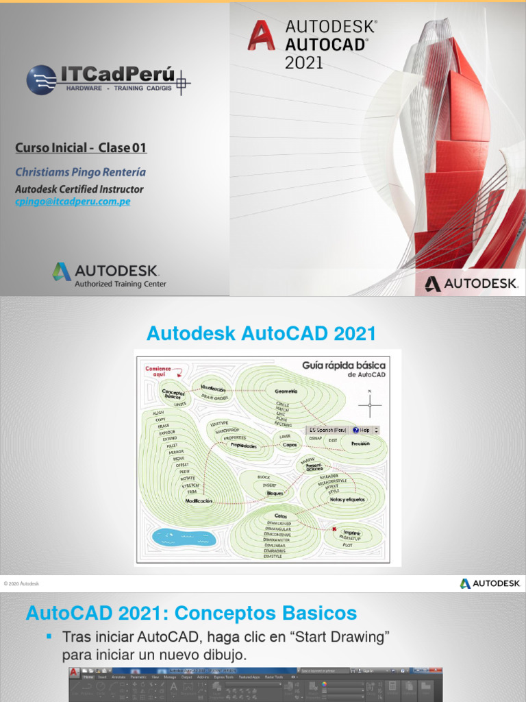 Introducción a AutoCAD 2021 | PDF | Cad automático | Ventana (informática)