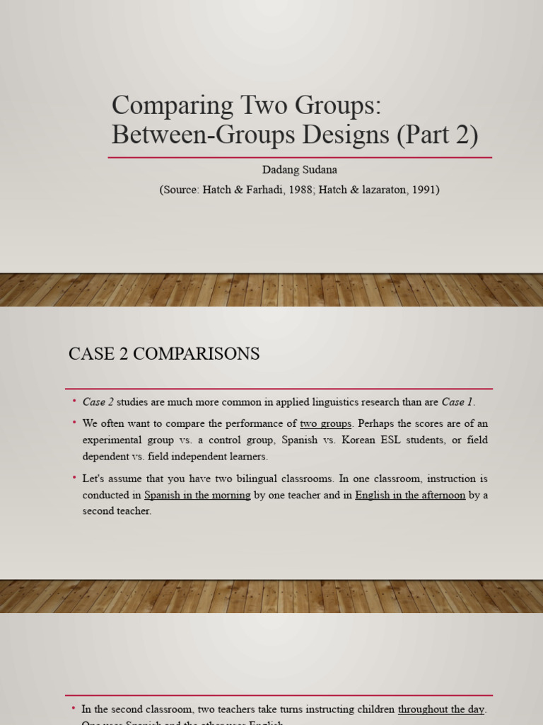 Comparing Means in Between-Groups Designs | PDF | Student's T Test ...