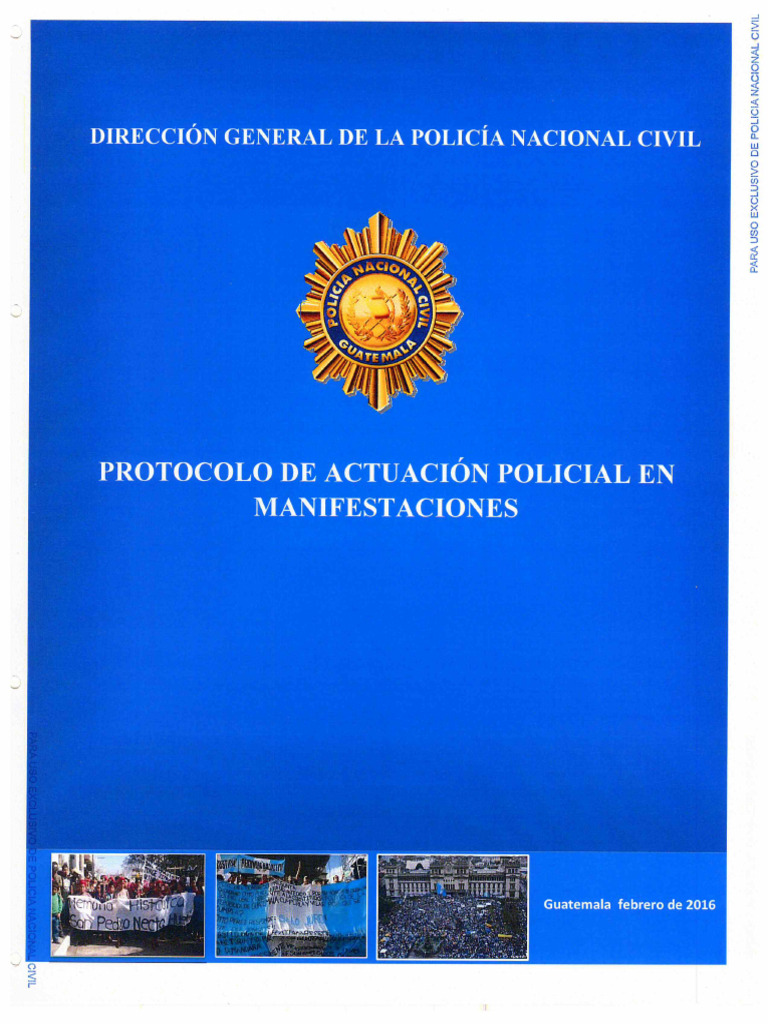 Protocolo de Actuacion Policial en Manifestaciones 2016 | PDF