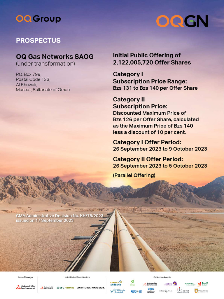 OQGN IPO - Oman Invest | PDF | Securities Act Of 1933 | Stocks