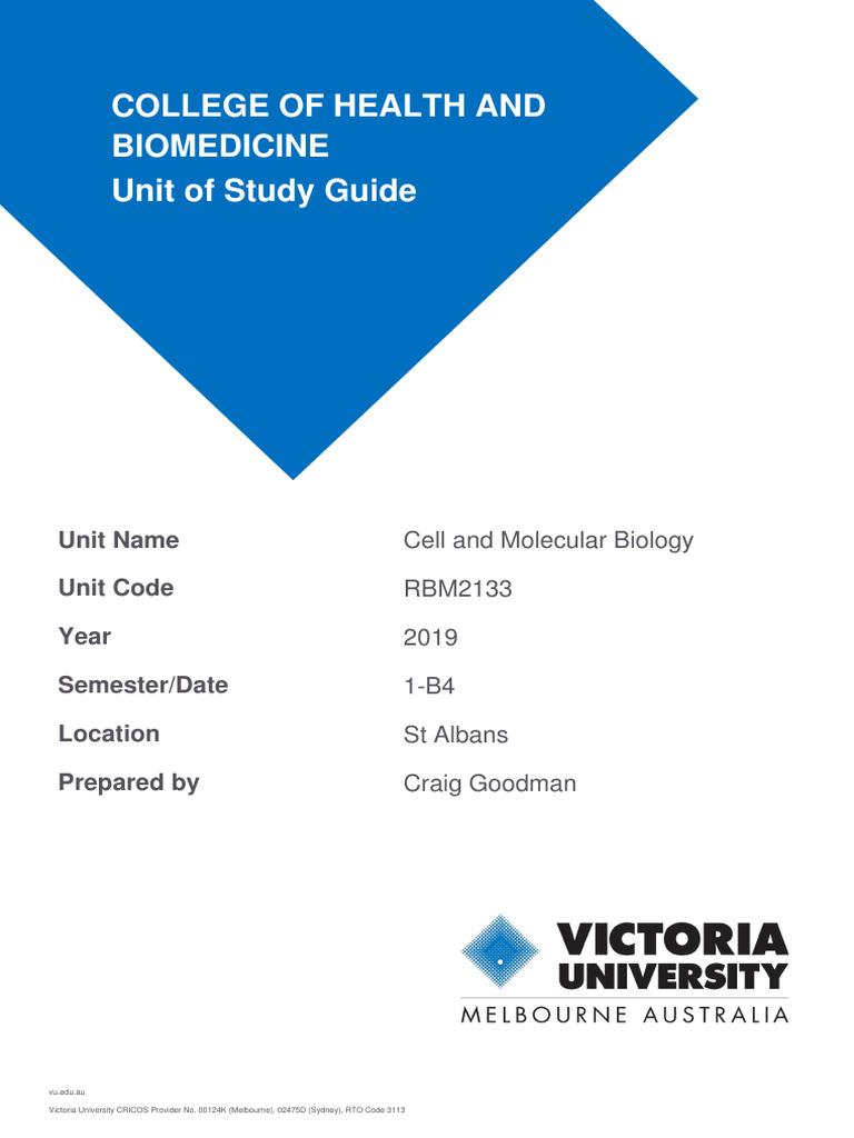RBM2133 - Cell and Molecular Biology | PDF | Turnitin | Plagiarism