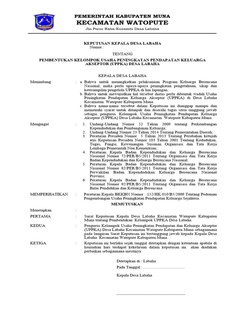 Pembentukan Kelompok UPPKA Labaha | PDF