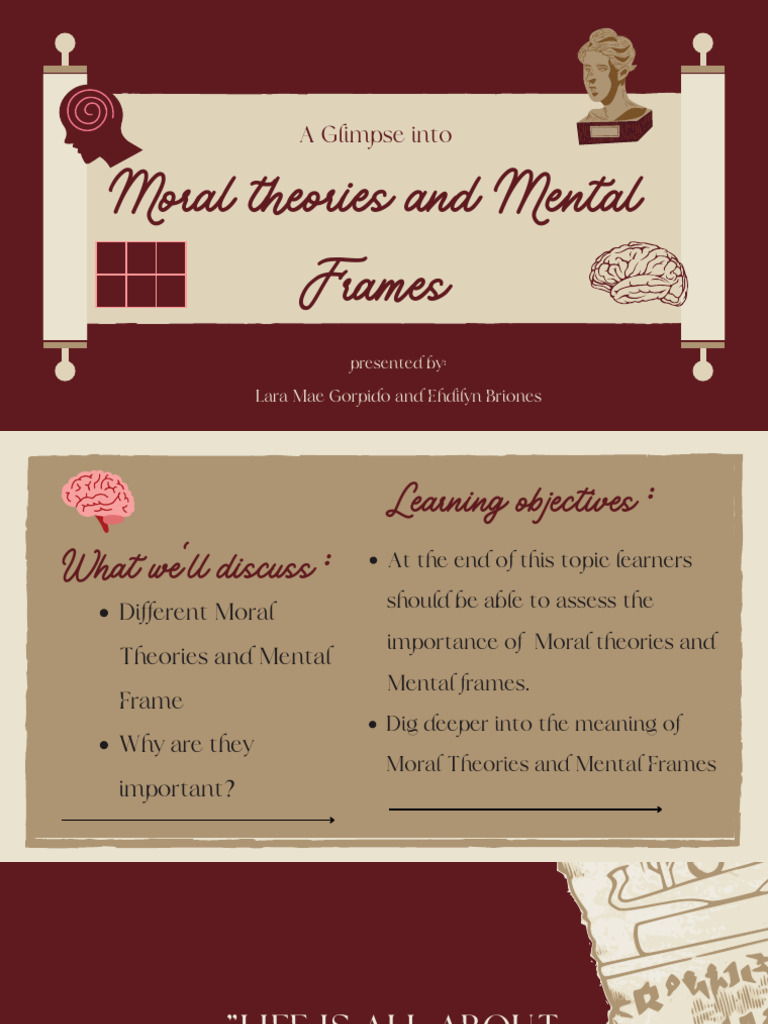 Moral Theories and Mental Frames | PDF | Utilitarianism | Justice