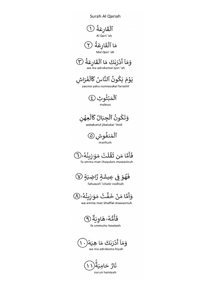 Surah Al Qariah | PDF