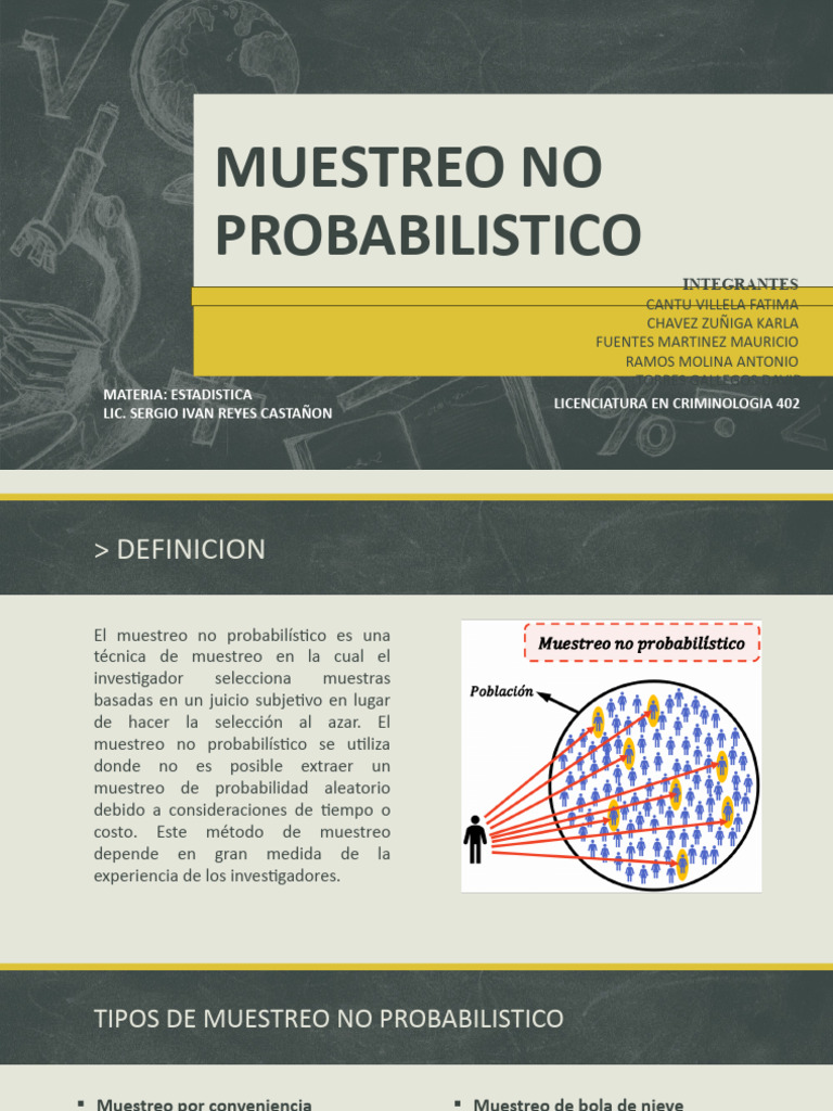 Muestreo No Probabilistico | PDF | Muestreo (Estadísticas) | Probabilidad