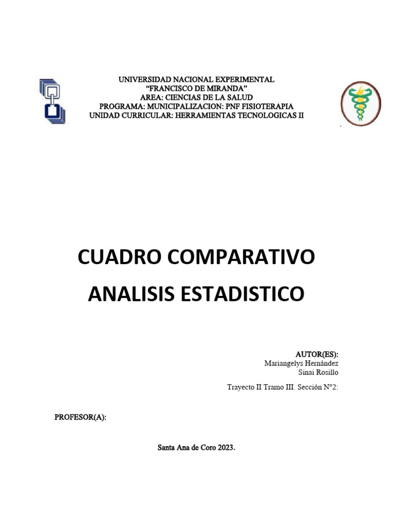 Cuadro Comparativo Analisis Estadistico | PDF | Estadísticas ... Cuadro Comparativo Analisis Estadistico | PDF | Estadísticas ...