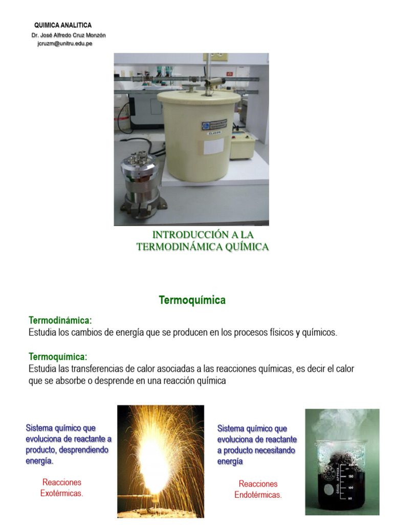 Sesión 2. Termoquimica | PDF | Termodinámica | Reacciones químicas