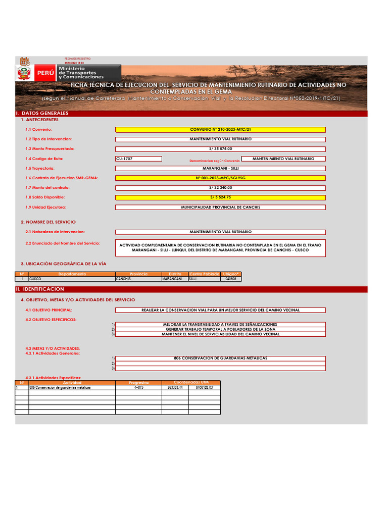 02 Ficha Tecnica de MVR | PDF