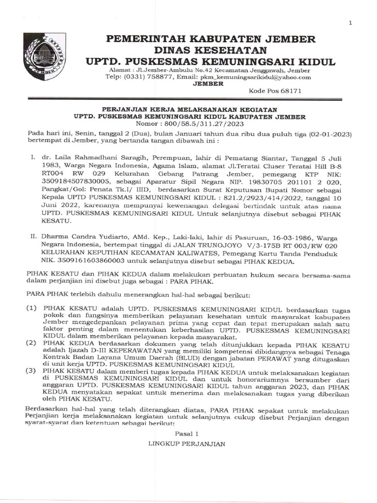 Dharma Candra PKWT | PDF