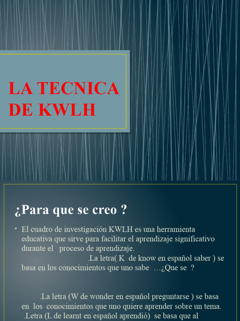La Tecnica de KWLH | PDF
