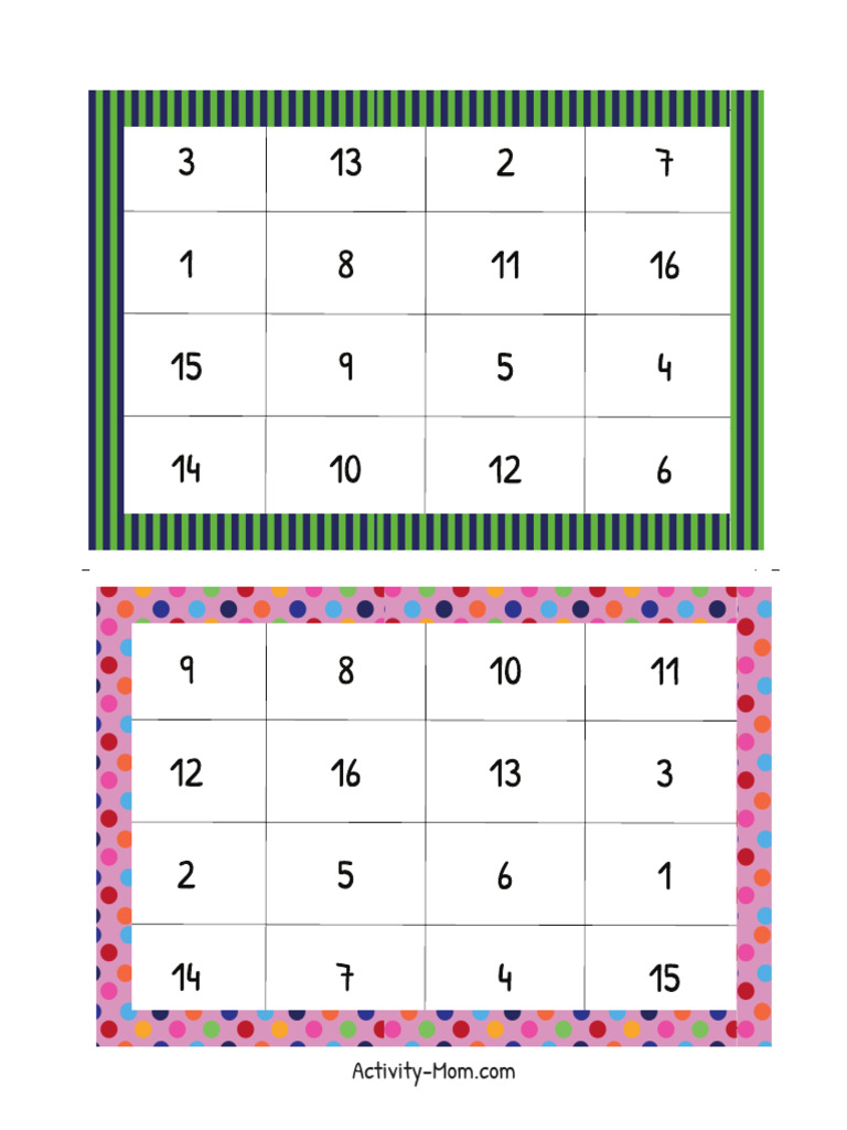 Addition Bingo Printable | PDF