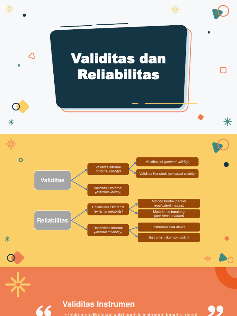 Validitas Dan Reliabelitas | PDF