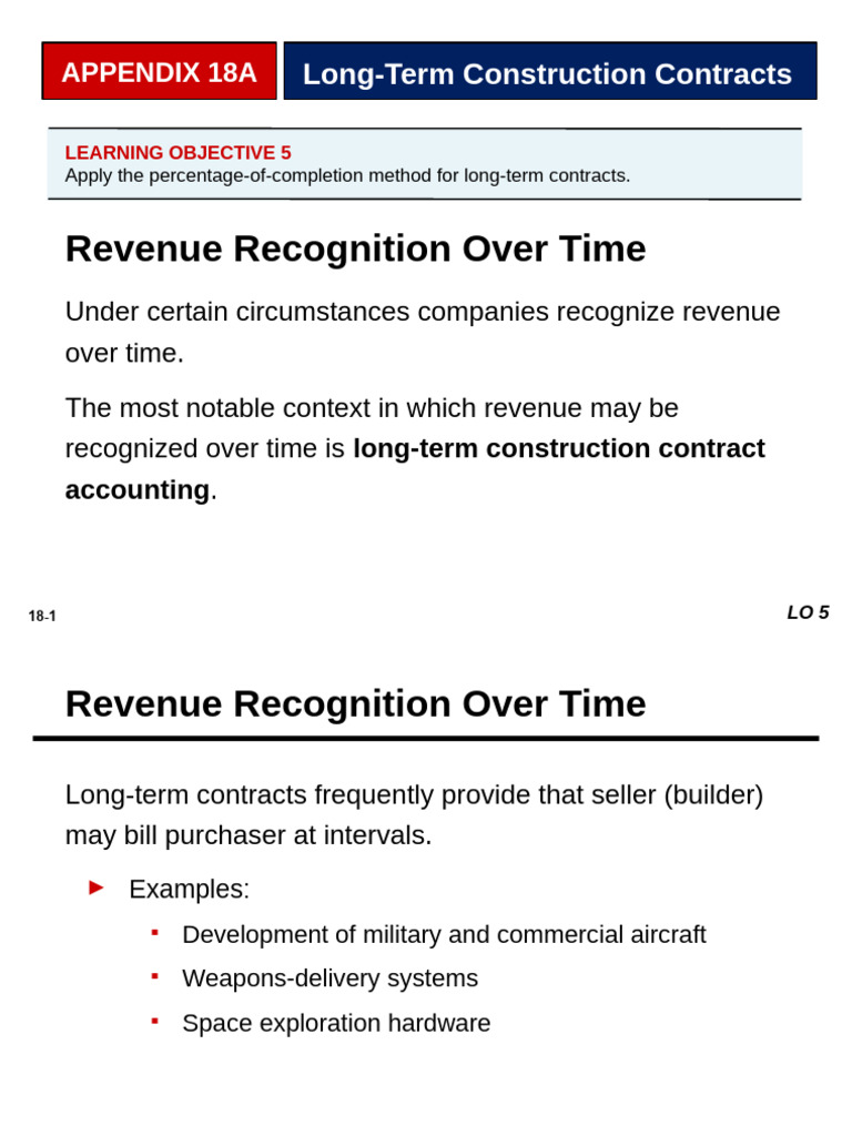 Ch18 3 Long Term Construction Contracts Pdf Franchising Cost