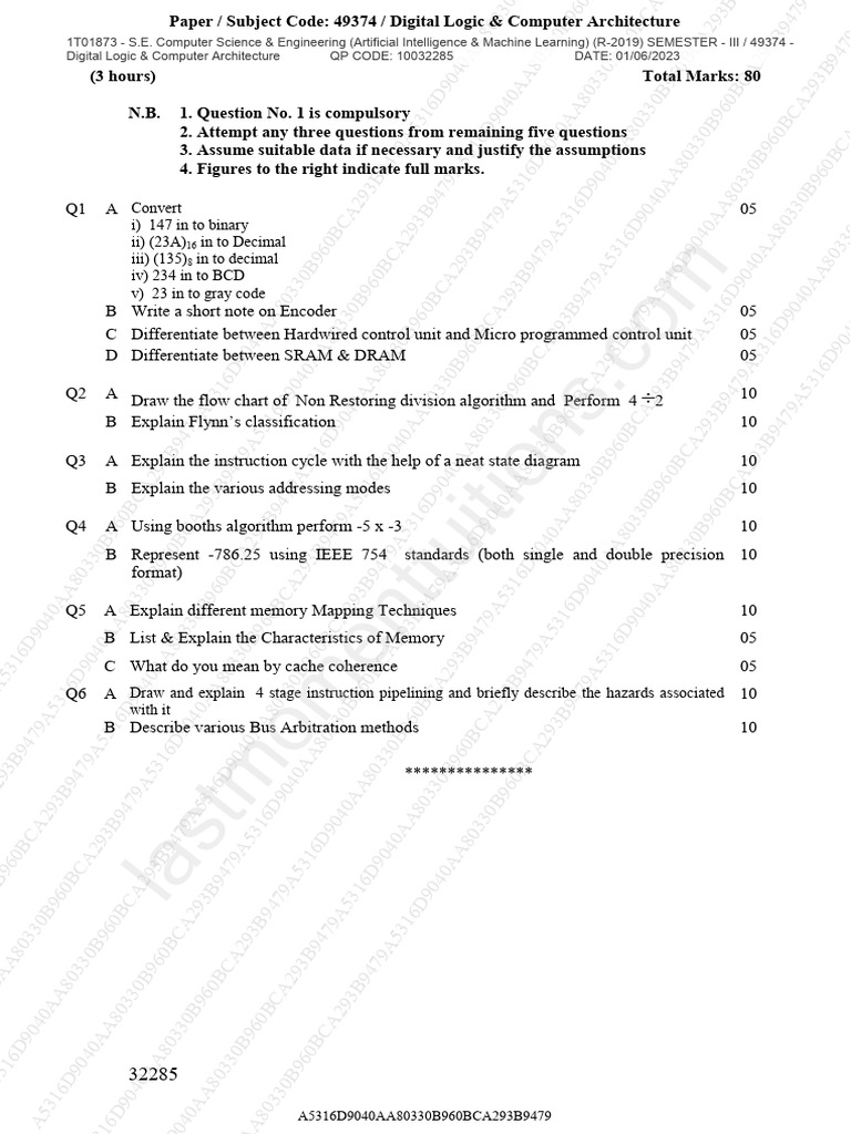 Dlcoa - May - 2023 (Rev-2019-C Scheme) | PDF | Computer Engineering | Applied Mathematics