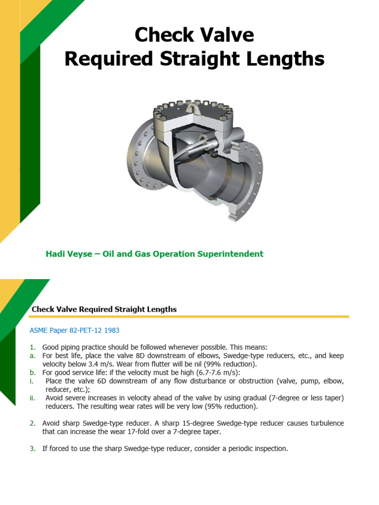 Check Valve Installation Guidelines | PDF | Valve | Pump