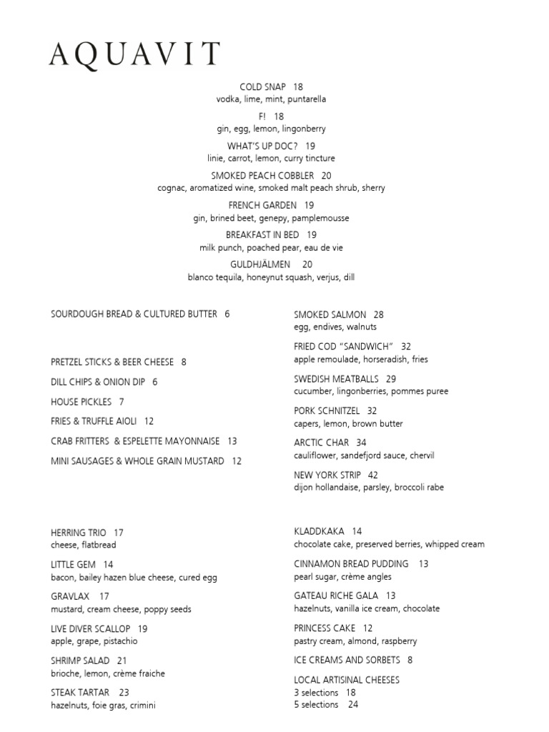 Aquavit | PDF | Asian Cuisine | Food Ingredients