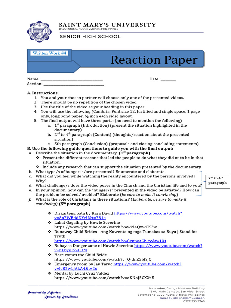 WW4 REACTION Paper | PDF